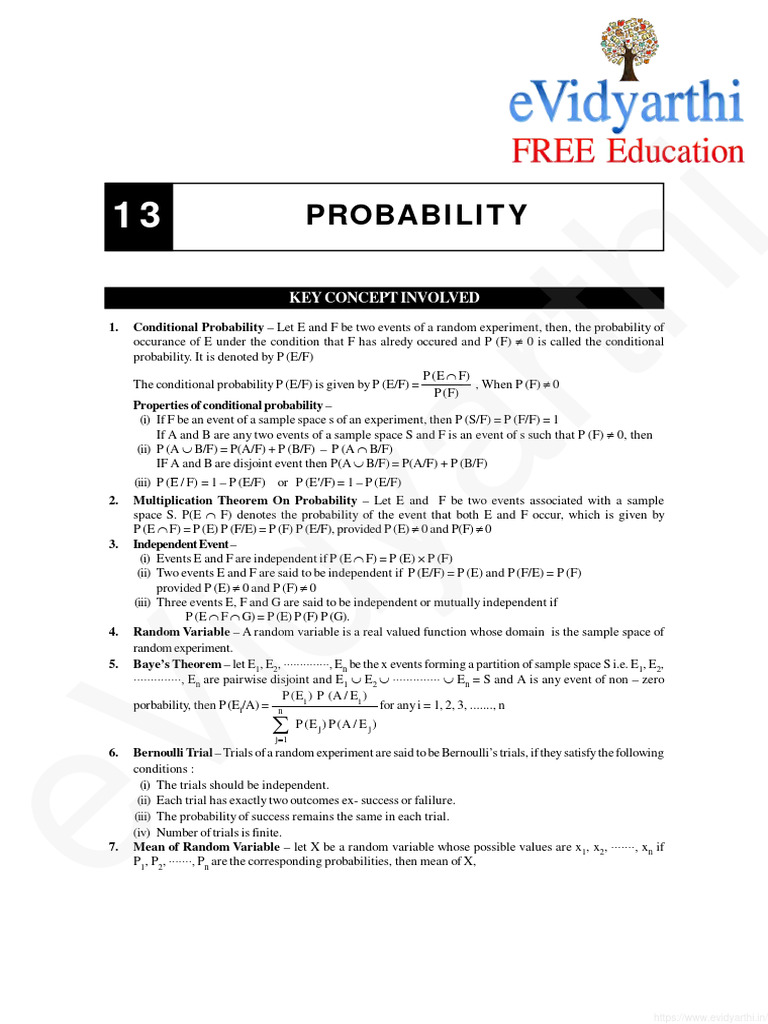 Class 12 Chapter 13 Maths Important Formulas | Download Free PDF ...