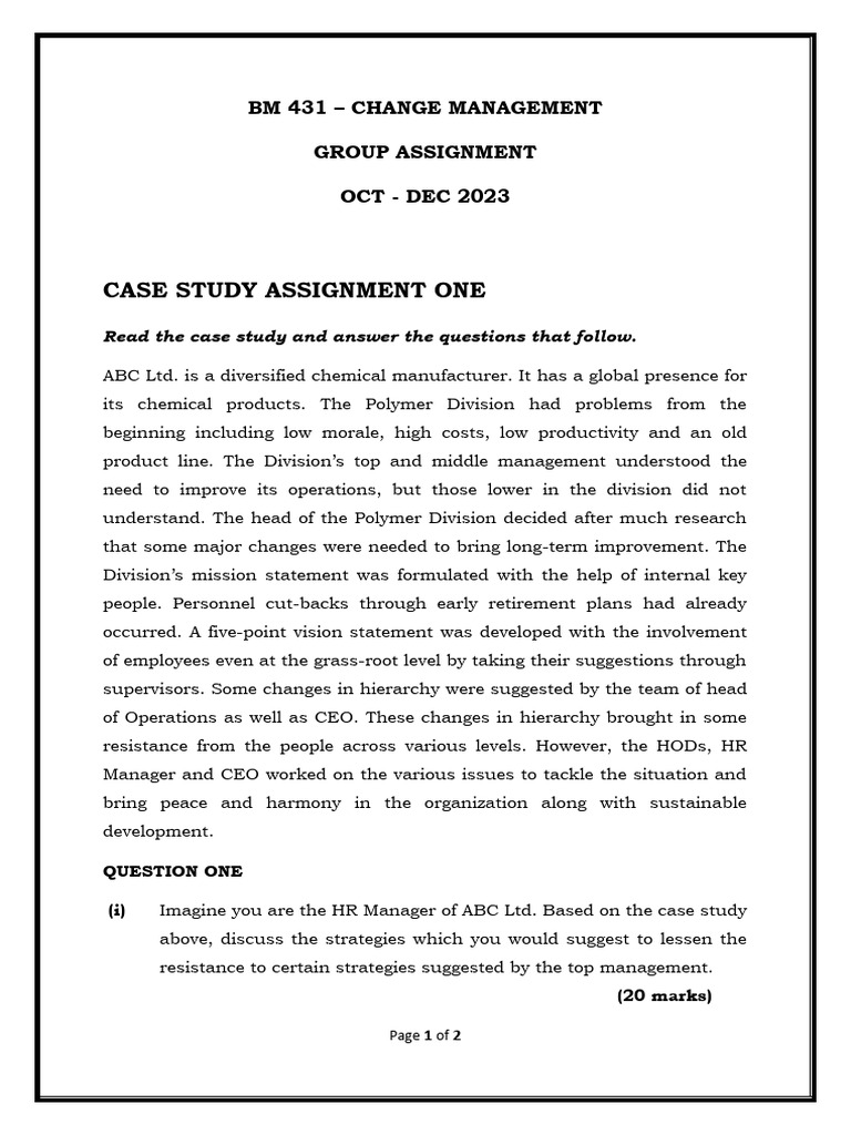 Bm431 Assignment | Download Free PDF | Business