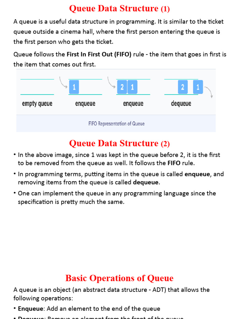 Module 6 - Queue | PDF | Queue (Abstract Data Type) | Software Development Module 6 - Queue | PDF | Queue (Abstract Data Type) | Software Development