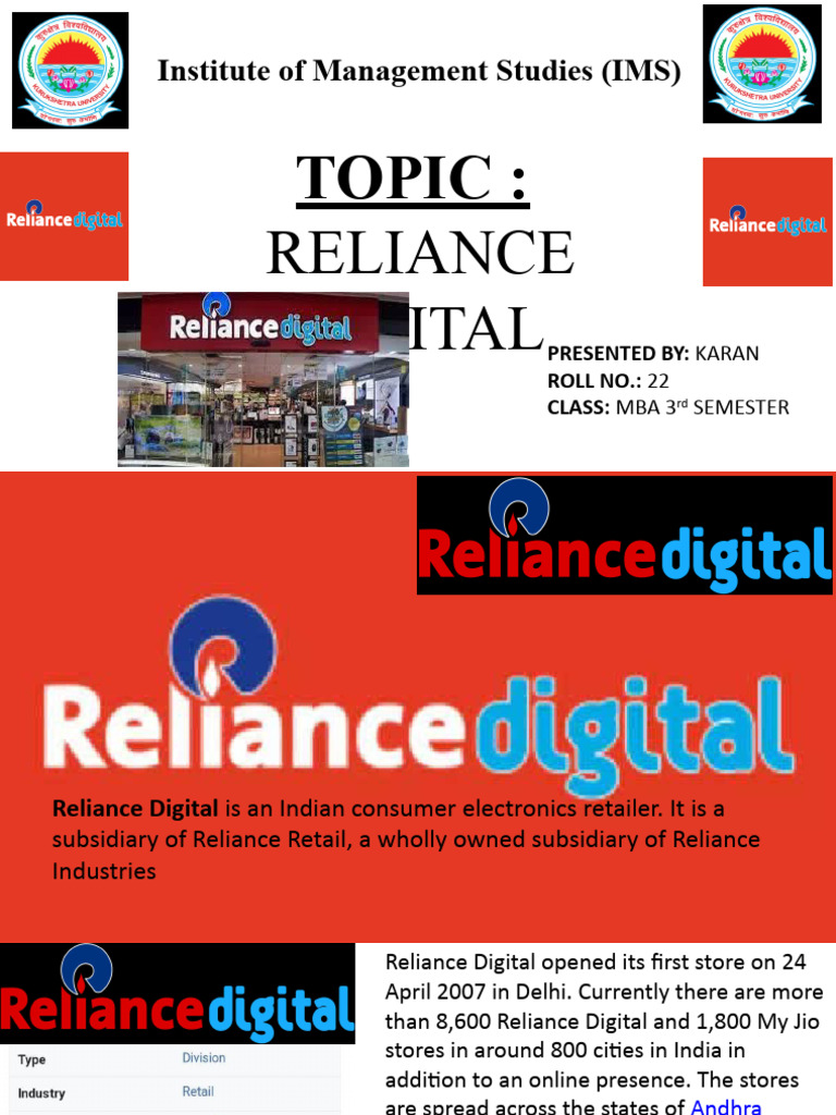 Reliance Digital | PDF | Brand | Marketing