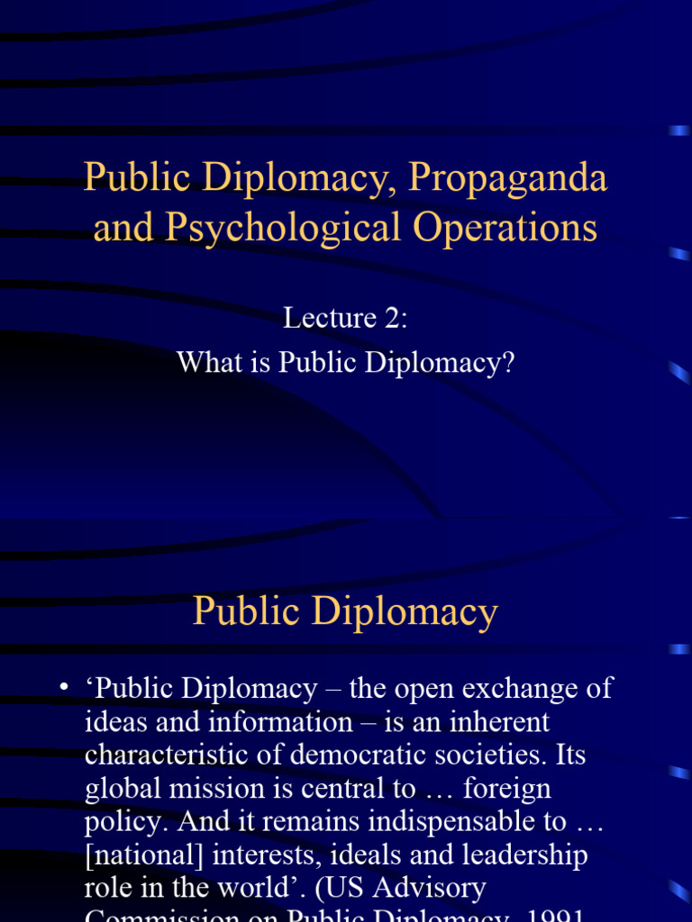 What is Public Diplomacy | PDF | Public Diplomacy | Diplomacy