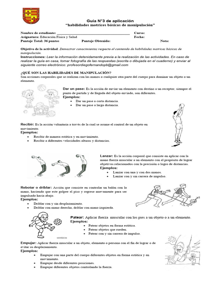 Guía N°3 de Actividades Habilidades Motrices Básicas | PDF | Fuerza