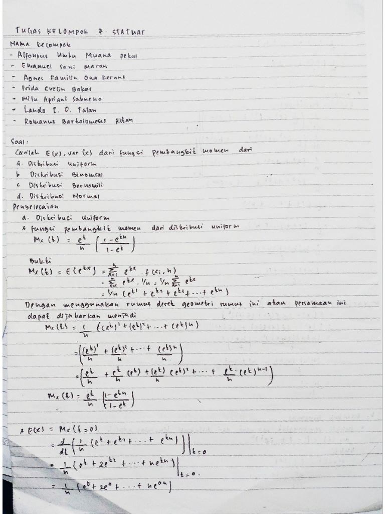 Tugas Kelompok 7 STATMAT | PDF