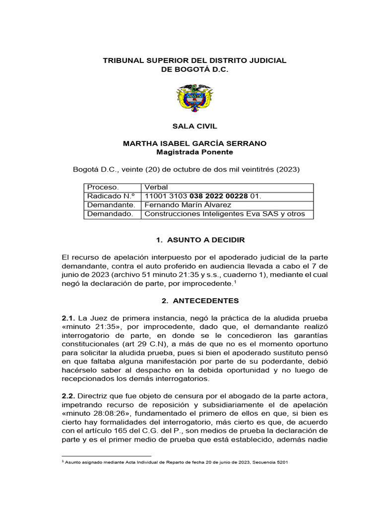 Derecho Procesal - Interrogatorio de Parte | PDF | Demanda judicial ...