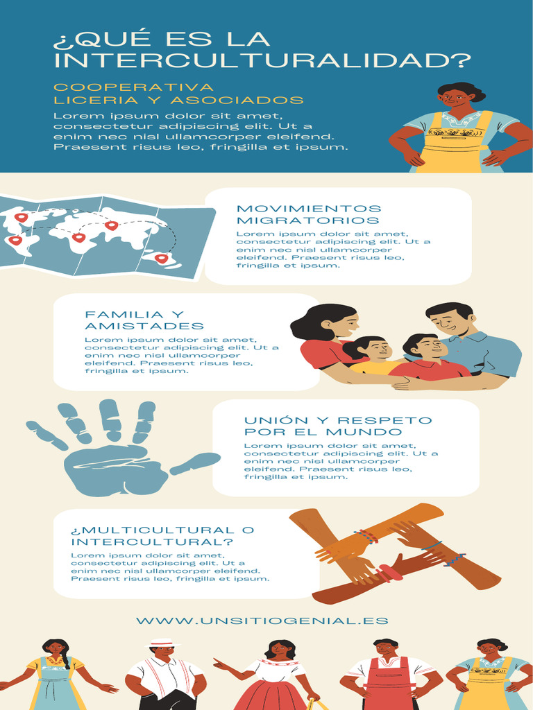 Infografía Interculturalidad Ilustrado Azul | PDF