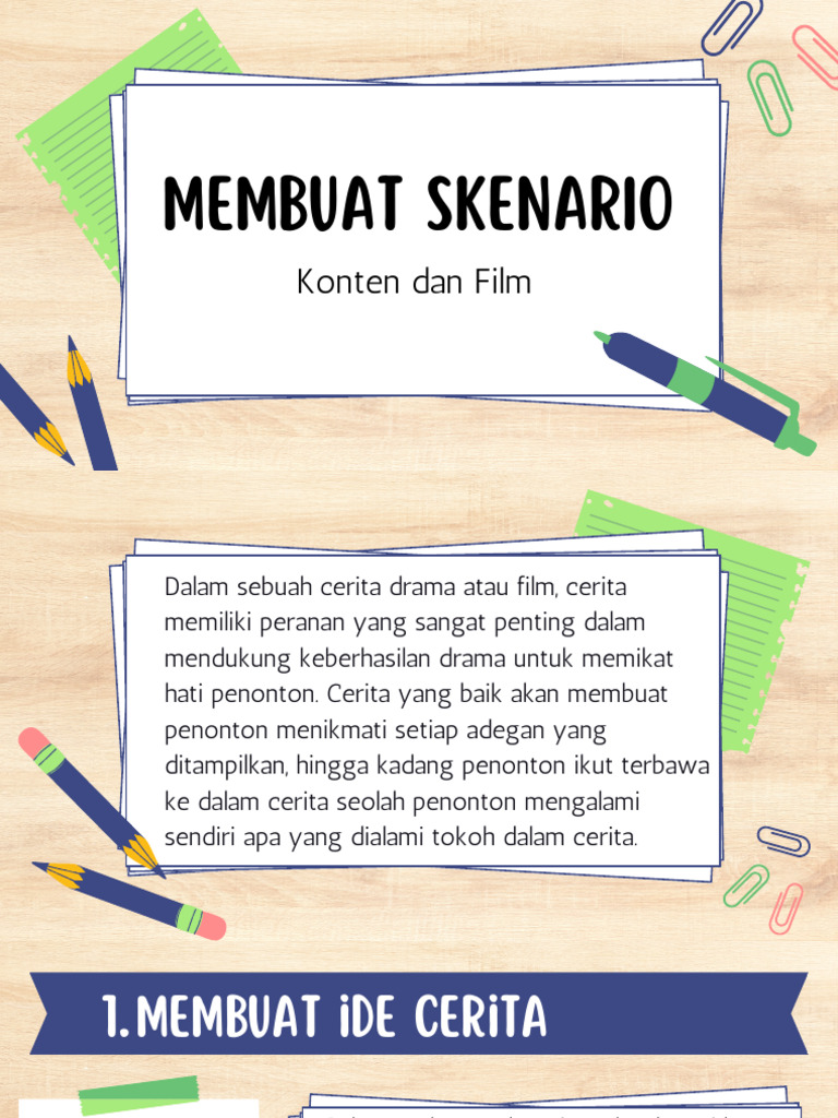 Mengembangkan Ide Cerita untuk Skenario | PDF | Seni & Disiplin Bahasa ...