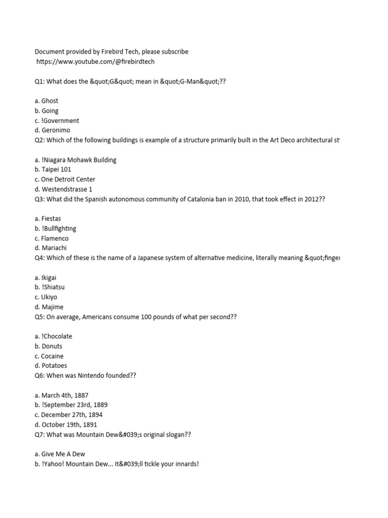 WMSP Answer Key 2 | PDF | Travel