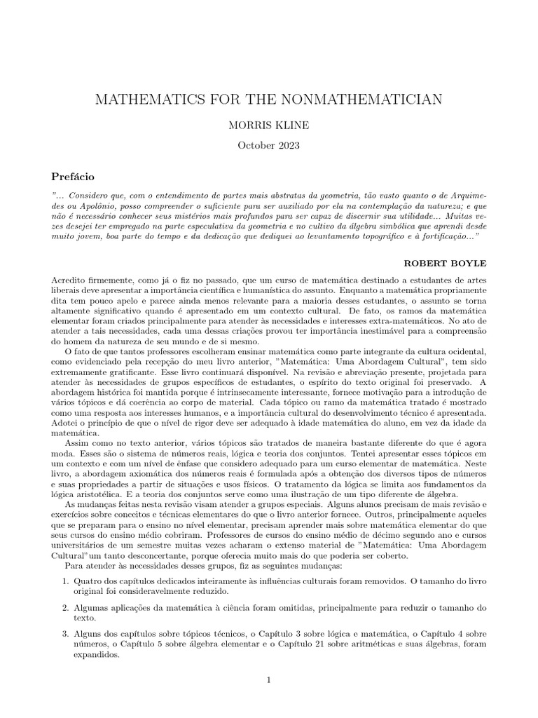 Mathematics For The Nonmathematician | PDF | Matemática | Geometria