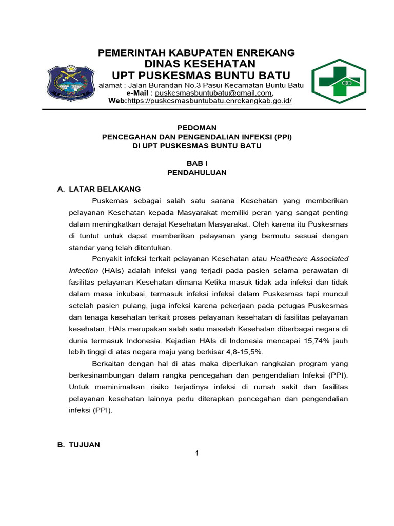 Pedoman PPI Di Puskesmas | PDF
