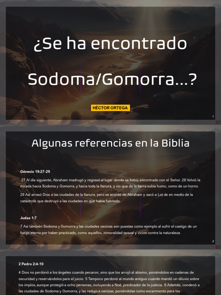 Sodoma, Gomorra Descubrimientos Del Sulfuro y Análisis... | PDF ...