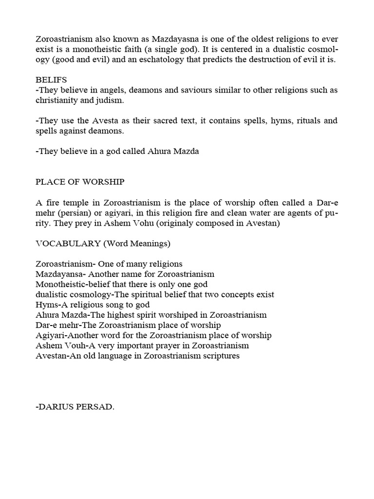 Zoroastrianism | PDF