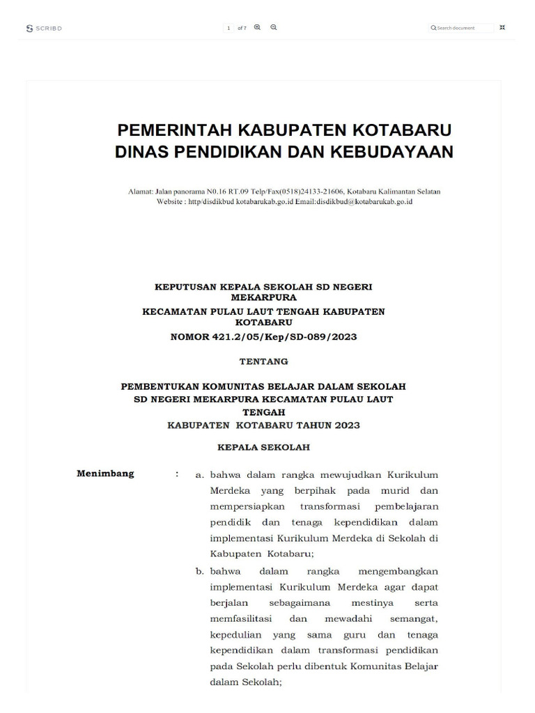 Format SK Kombel | PDF