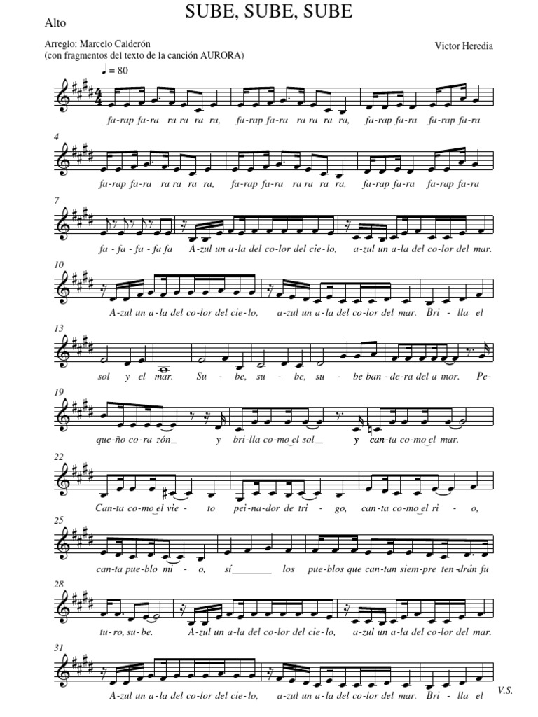 SUBE SUBE SUBE Alto | PDF