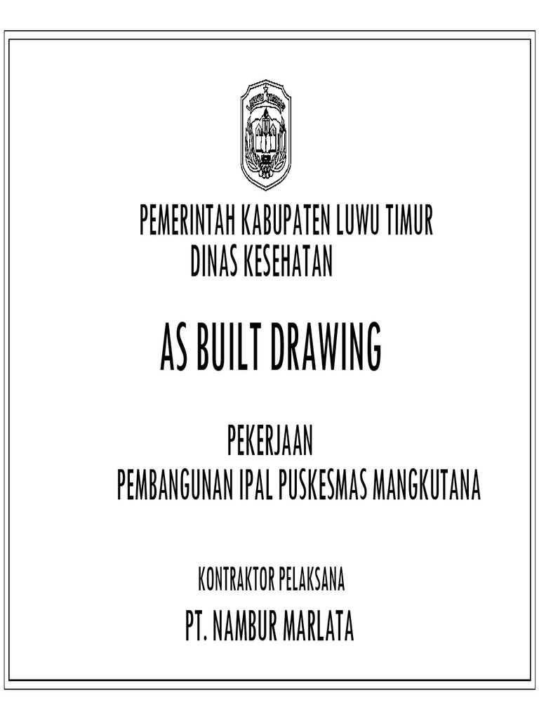 As Built Drawing PKM Mangkutana | PDF