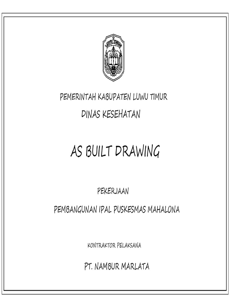 As Built Drawing PKM Mahalona | PDF