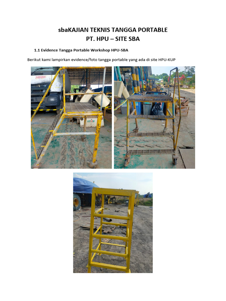 Kajian Teknis Tangga Portable | PDF