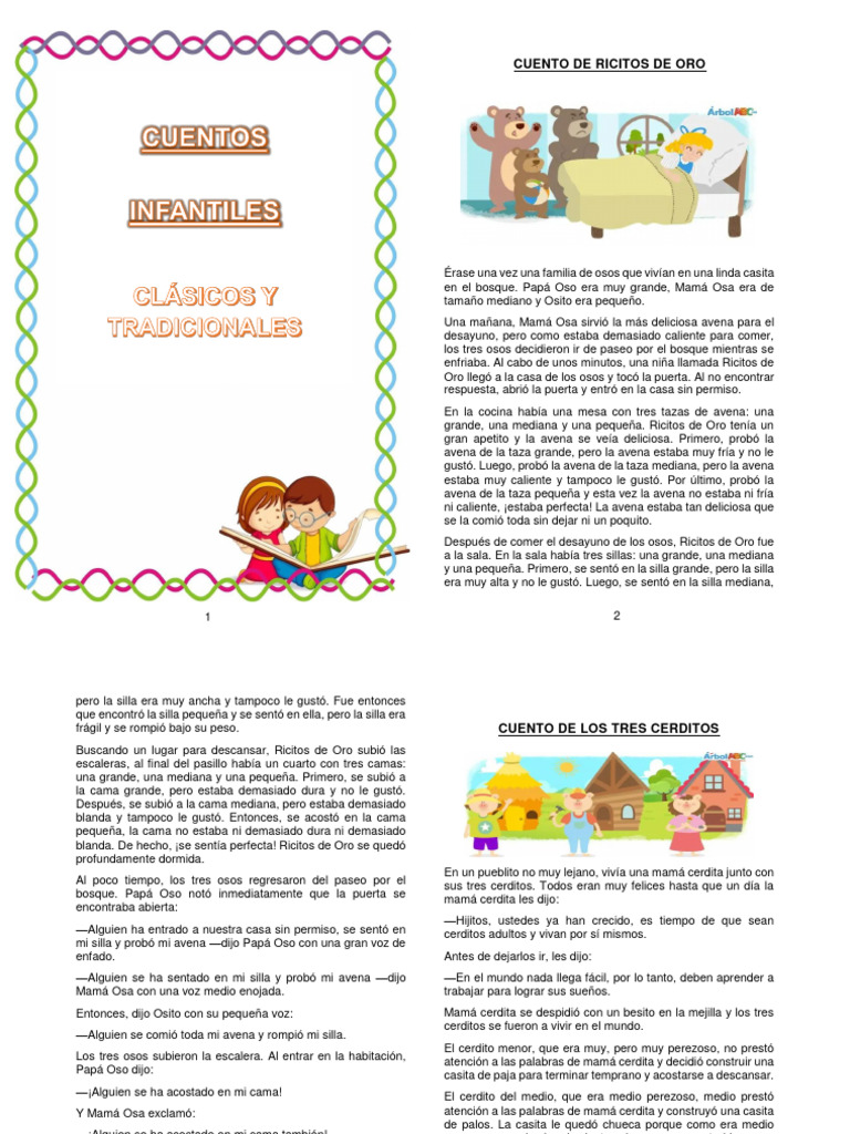 Cuento de Ricitos de Oro | PDF | Blanco como la nieve | Caperucita Roja