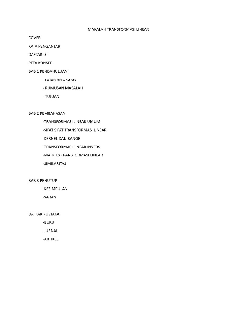 Makalah Transformasi Linear3 | PDF