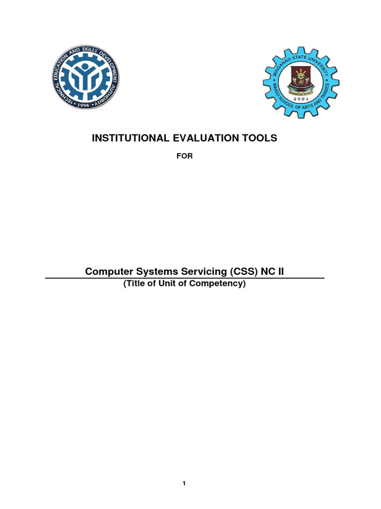 Institutional Assessment Tool CSS2019 Batch Final | PDF | Usb ...