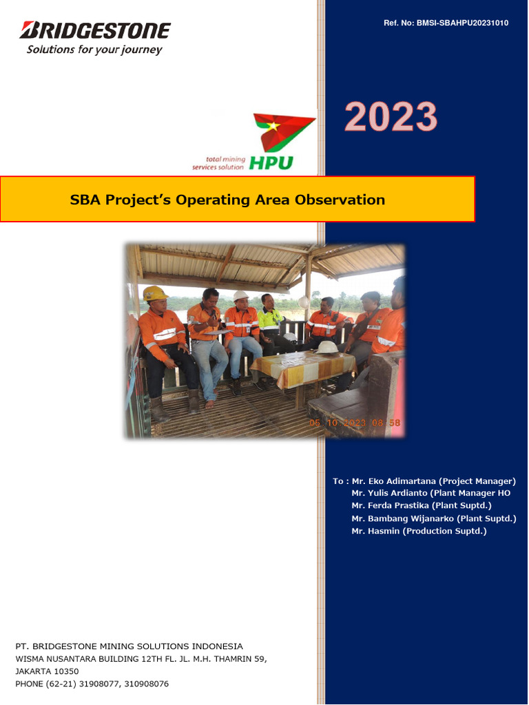 Final Report HPU SBA October 2023 | PDF | Tire | Manufactured Goods