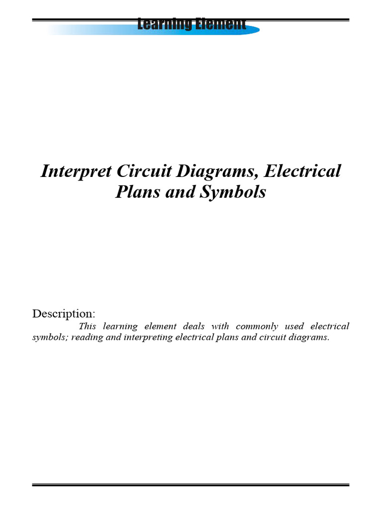 Interpreting CKT Diagrams and Electrical Plans | PDF | Electrical Wiring | Electrical Substation