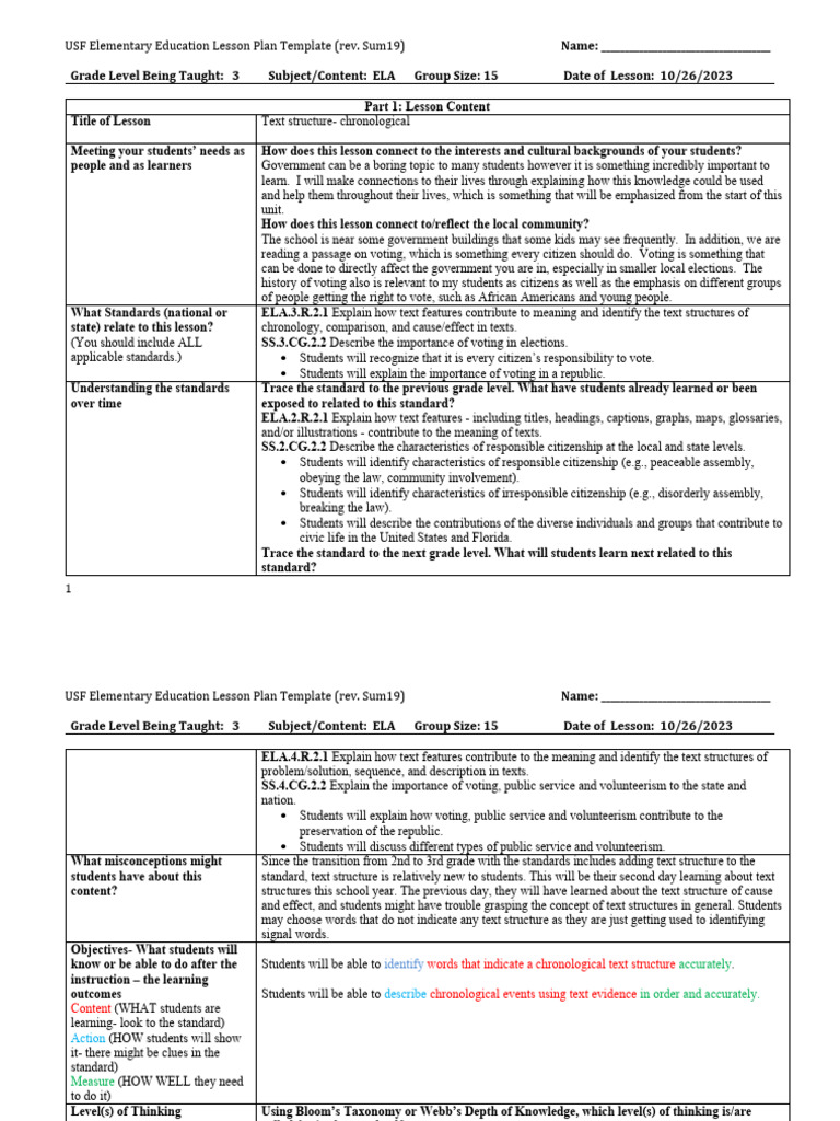 l4 CT Plan 2 | PDF | Lesson Plan | Rubric (Academic)
