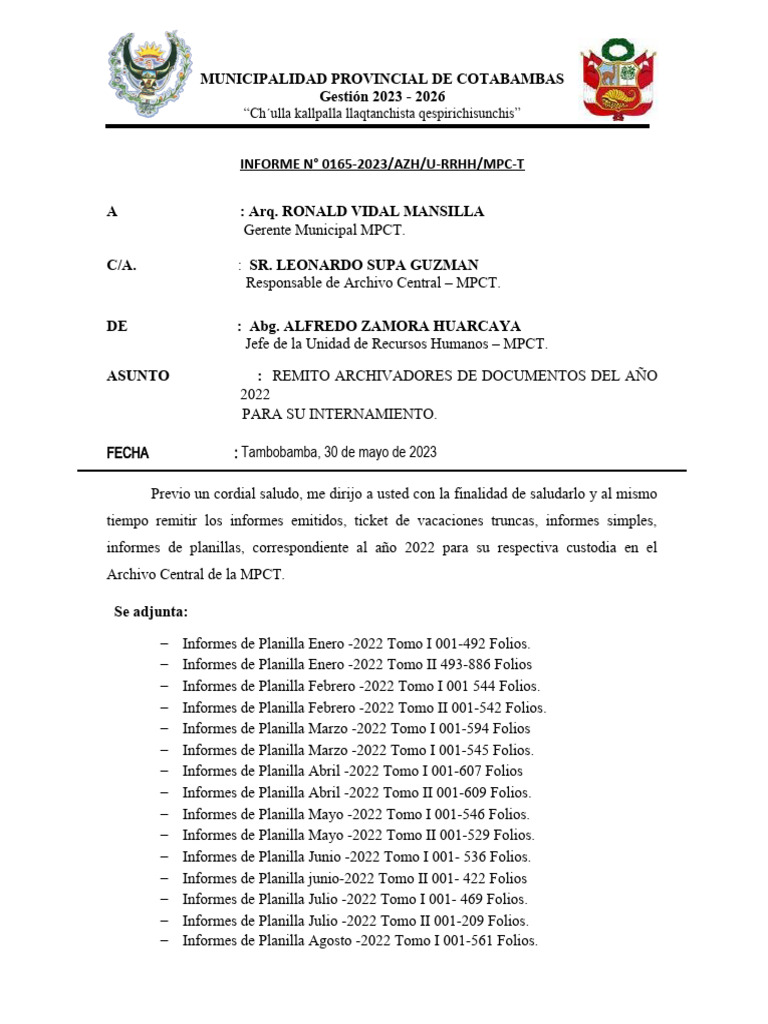 Informes Simples (1) | PDF