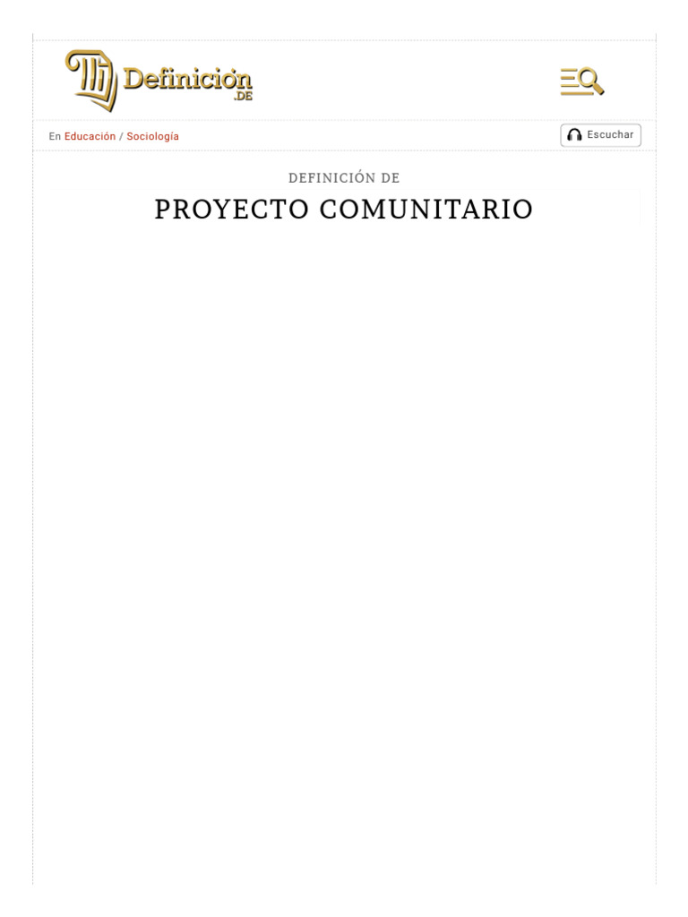 Proyecto comunitario - Qué es, definición, ejemplos e importancia | PDF ...