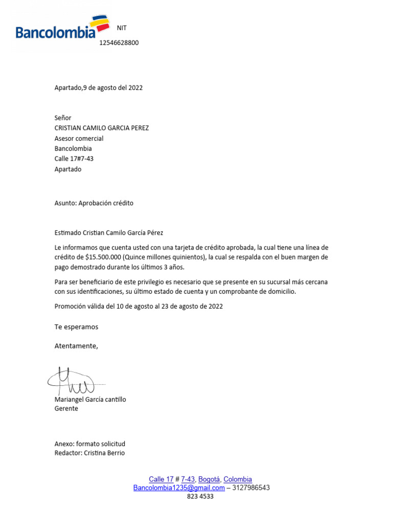 Carta Estilo Bloque Extremo | PDF