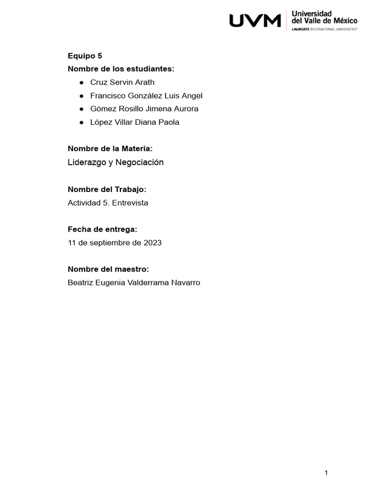 A#5. Aljd | PDF | Cirugía | Liderazgo