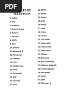 Listado de Canales Directv | PDF | Arte