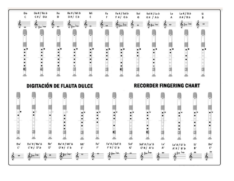 La Flauta Dulce Pocisiones para Impreción | PDF