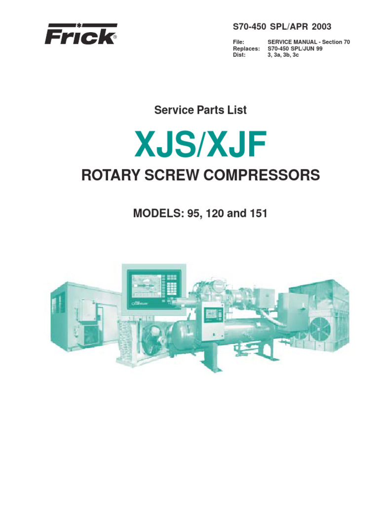 XJS-XJF Compressors | PDF | Piston | Screw