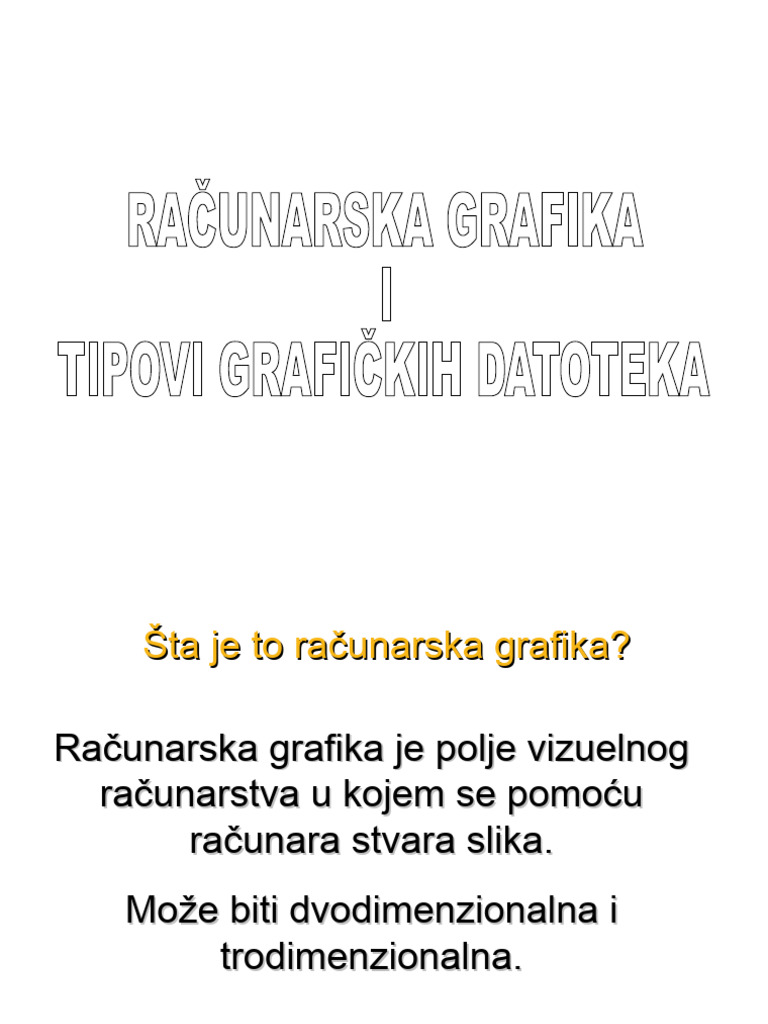 Racunarska Grafika I Tipovi Datoteka | PDF