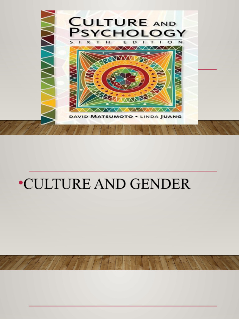 Culture and Gender | PDF | Gender Role | Gender Studies
