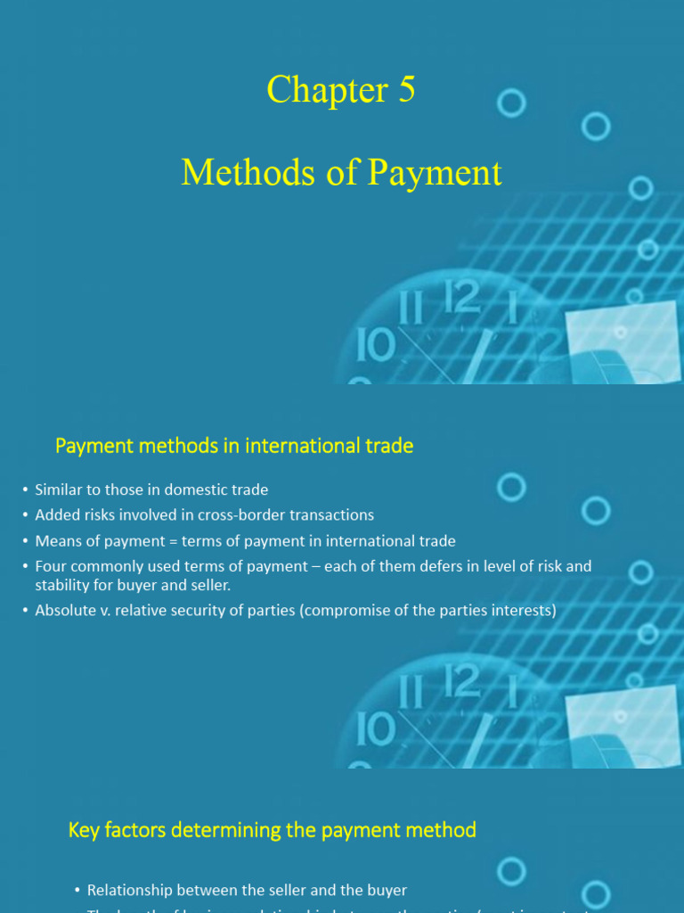 Chapter 5 | PDF | Letter Of Credit | Payments