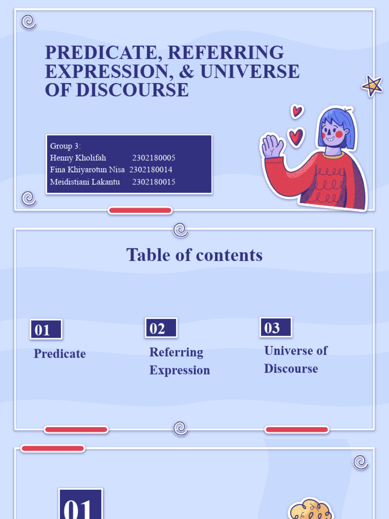 3 Predicate, Referring Expression, & Universe of Discourse | PDF ...
