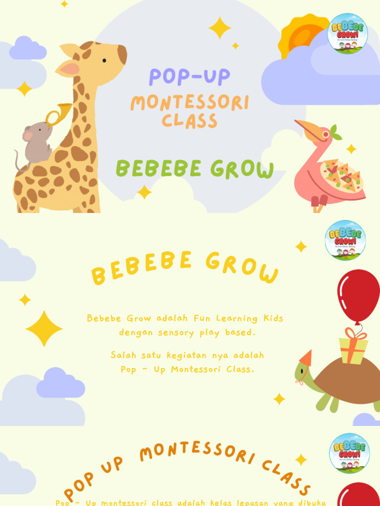 Pop Up Montessori Class | PDF