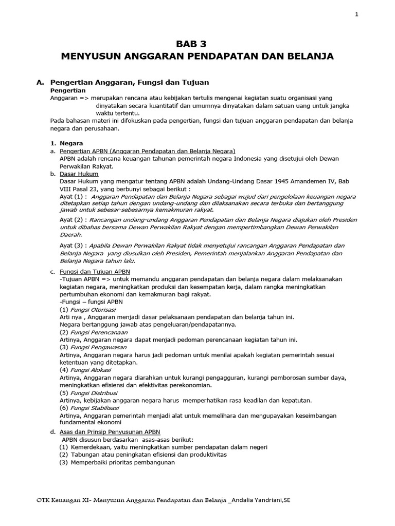 Menyusun Anggaran Pendapatan Dan Belanja | PDF