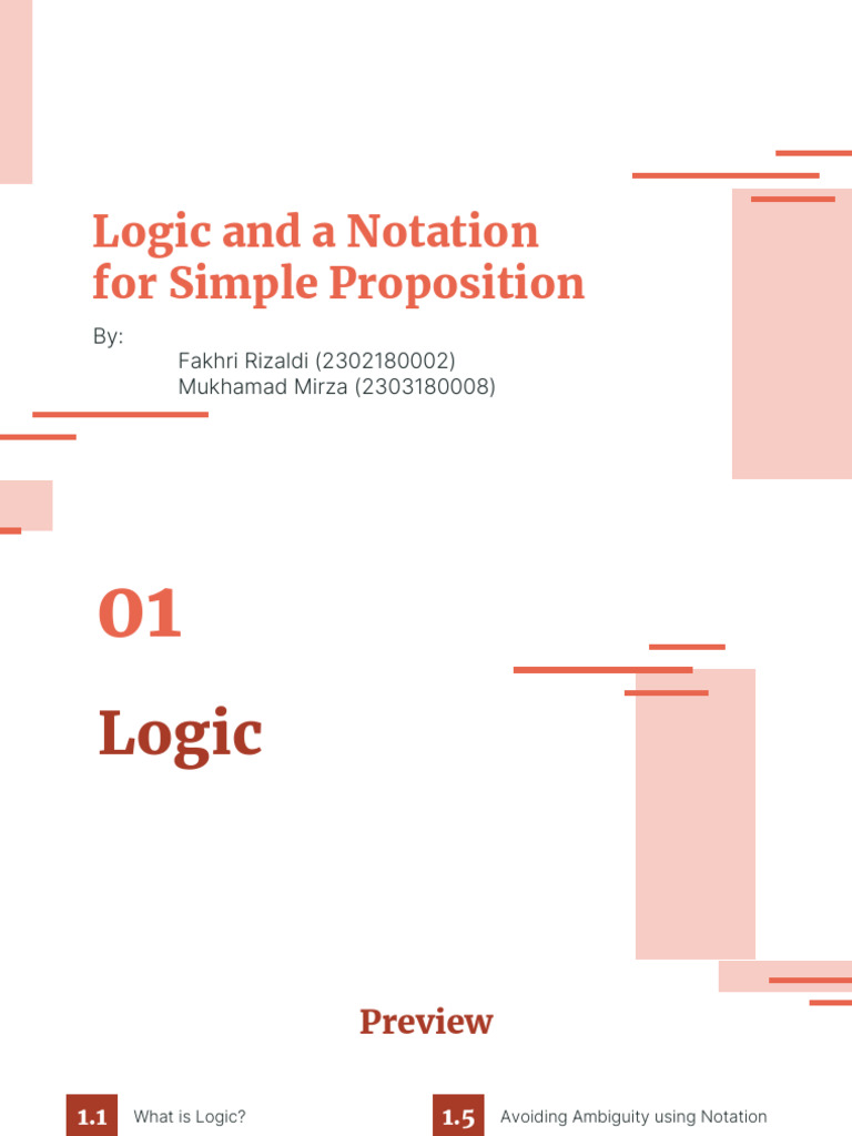 6 Logic & Notation | PDF | Logic | Proposition