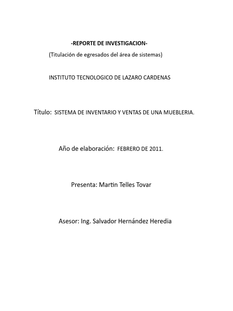 Reporte de Investigacion | PDF | Software | Cliente