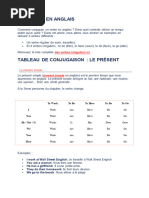 Tableau de Conjugaison Anglais - Apprendre Les Temps | PDF ...