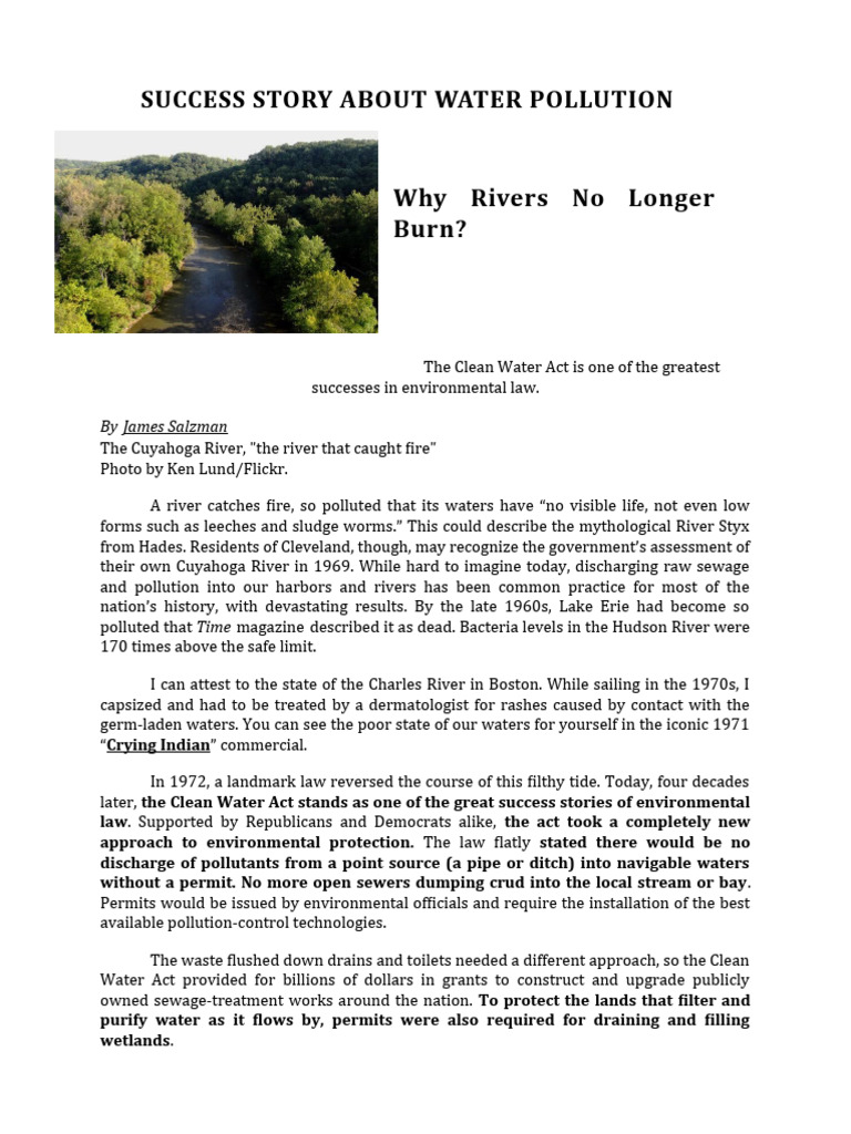 Project 2 | PDF | Clean Water Act | Water Pollution