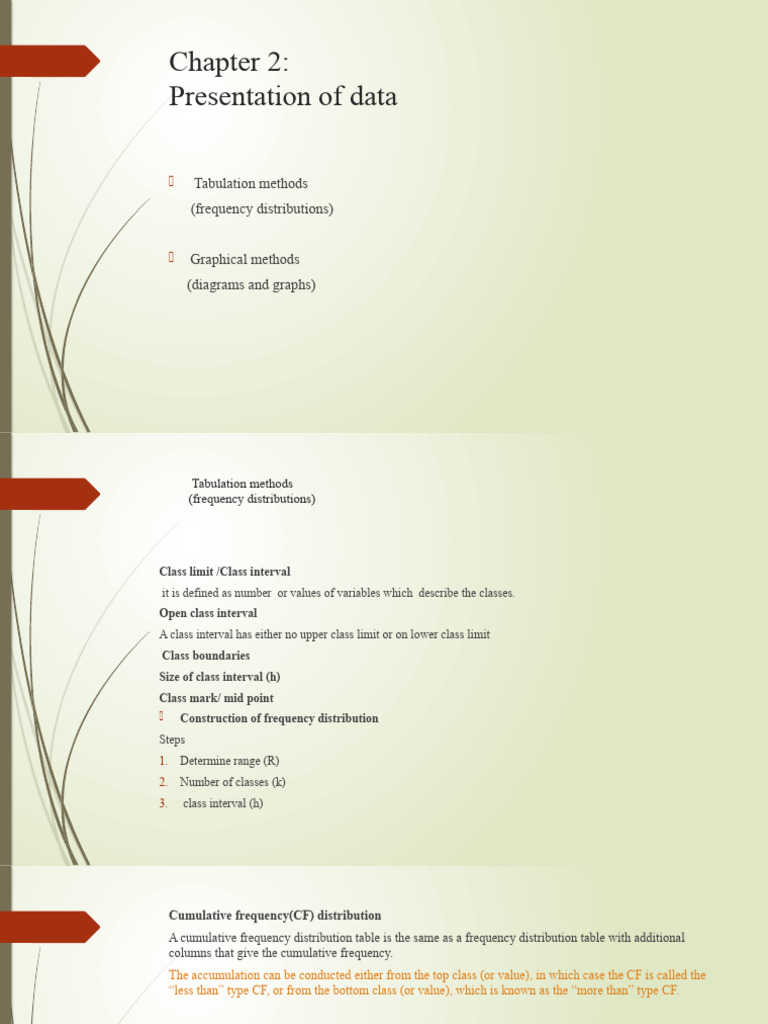 Presentation of Data | PDF | Histogram | Probability Distribution