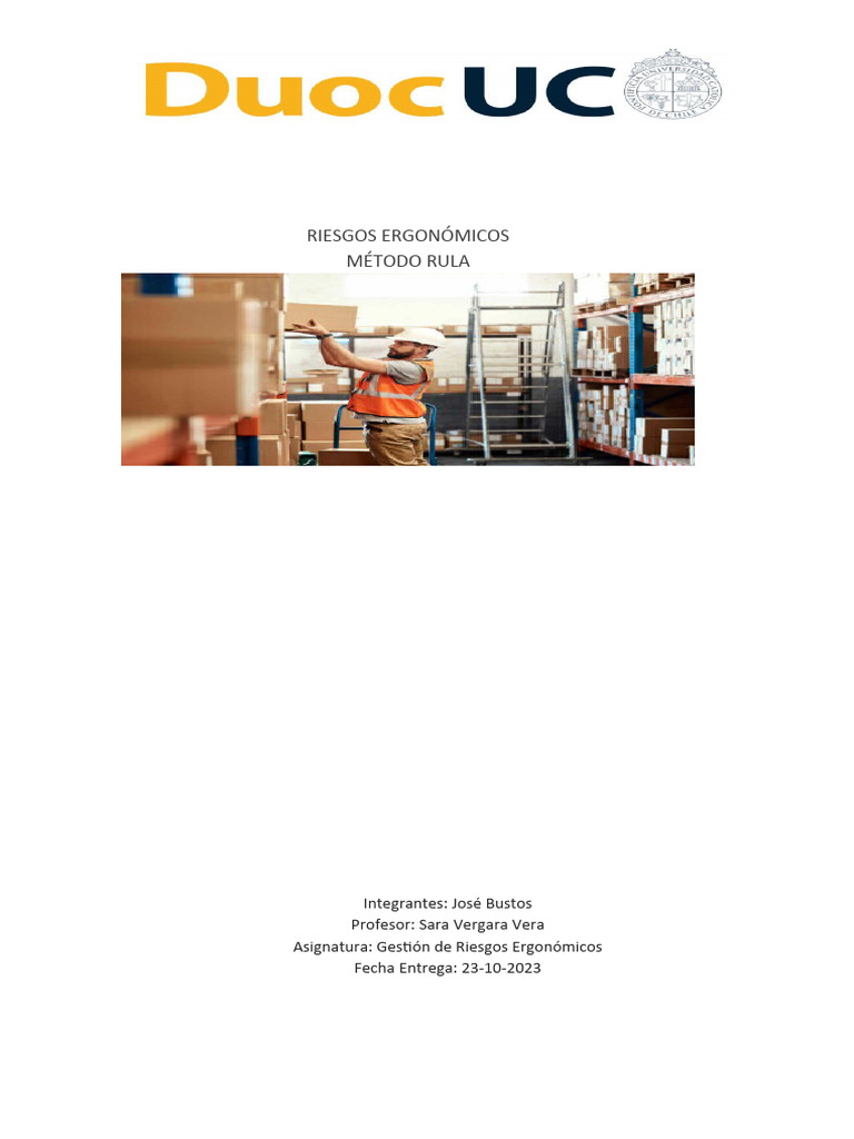 Método Rula | PDF | Factores humanos y ergonomía