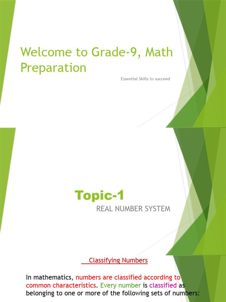 Grade 9 Math: Number Systems Overview | PDF | Numbers | Circle