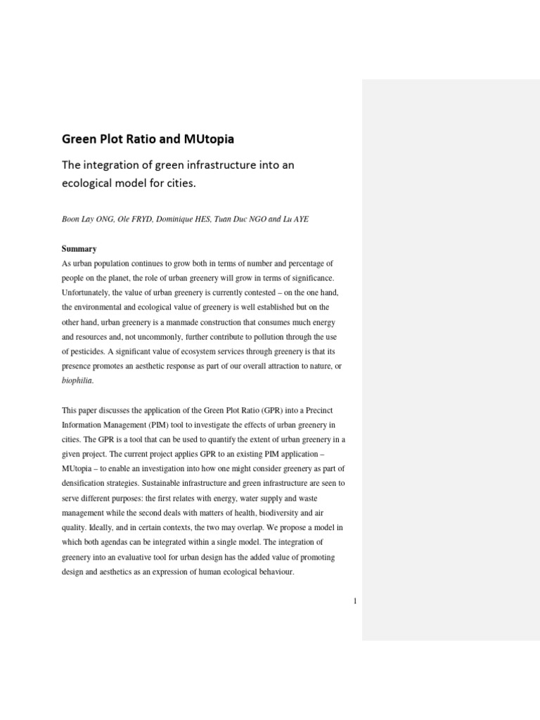 Ong Et Al. - 2017 - Green Plot Ratio and MUtopia - The Integration of ...