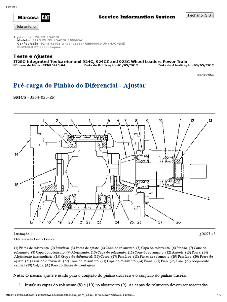 924G Cat - Teste e Ajuste | PDF