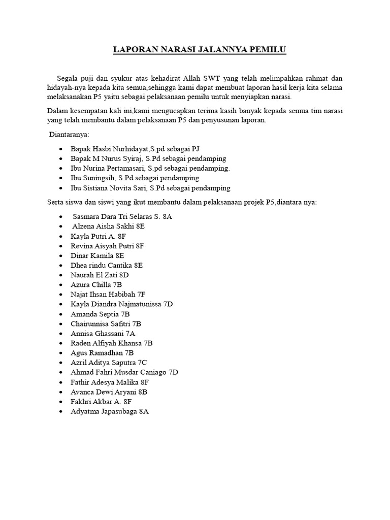 Laporan Narasi | PDF