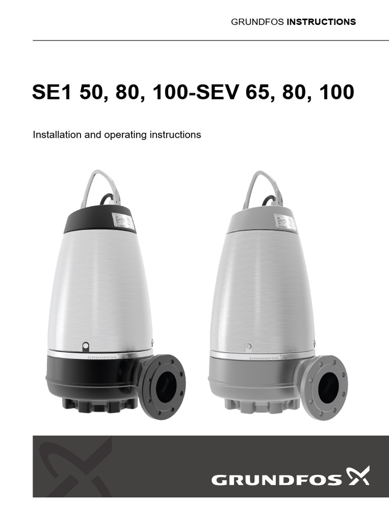 Grundfos SE1 SEV IOM | PDF | Electrical Engineering | Physical Sciences